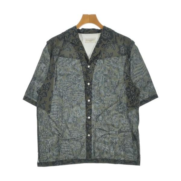 【ブランド】OFFICINE GENERALE (オフィシンジェネラール)【タイプ】メンズ【商品番号】2200619085025r20251212【コンディション】ランク：B   【カラー】緑x黒(総柄)【サイズ】M【実寸(cm)】身幅:5...