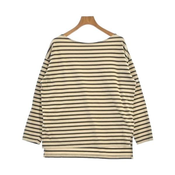 【タイプ】レディース【商品番号】2200556595069r20250430【コンディション】ランク：B   【カラー】ベージュx茶(ボーダー)【サイズ】F【実寸(cm)】身幅:53cm,肩幅:54.5cm,袖丈:45cm,着丈:62cm【...