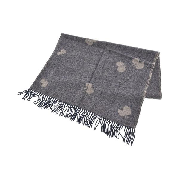 【ブランド】KLIPPAN (クリッパン)【タイプ】レディース【商品番号】2200637862219r20260205【コンディション】ランク：B   【カラー】グレーベージュx紺(総柄)【サイズ】-【実寸(cm)】全長:194cm,幅:6...