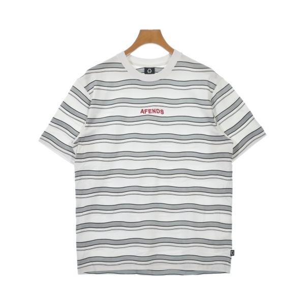 【ブランド】AFENDS (アフェンズ)【タイプ】メンズ【商品番号】2200628939272r20251123【コンディション】ランク：新品同様   【カラー】白xグレー(ボーダー)【サイズ】M【実寸(cm)】身幅:53cm,肩幅:47....