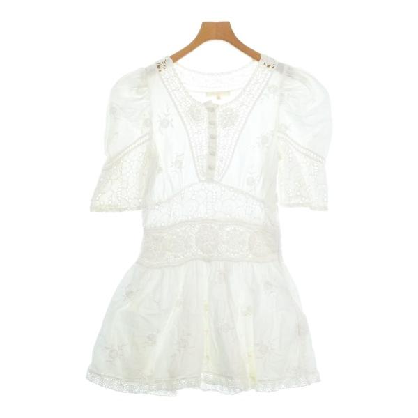 【ブランド】LoveShackFancy (ラヴズハックファンシー)【タイプ】レディース【商品番号】2200651812085r20260212【コンディション】ランク：B   詳細：首まわりに汚れあり【カラー】白【サイズ】8(S位)【実寸...