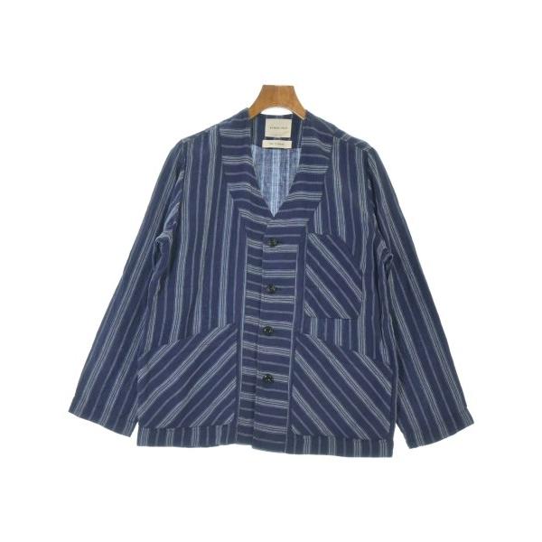 【ブランド】NICHOLAS DALEY (ニコラスデイリー)【タイプ】メンズ【商品番号】2200635770103r20260305【コンディション】ランク：B   詳細：品質表示なし【カラー】青(ストライプ)【サイズ】38(S位)【実寸...