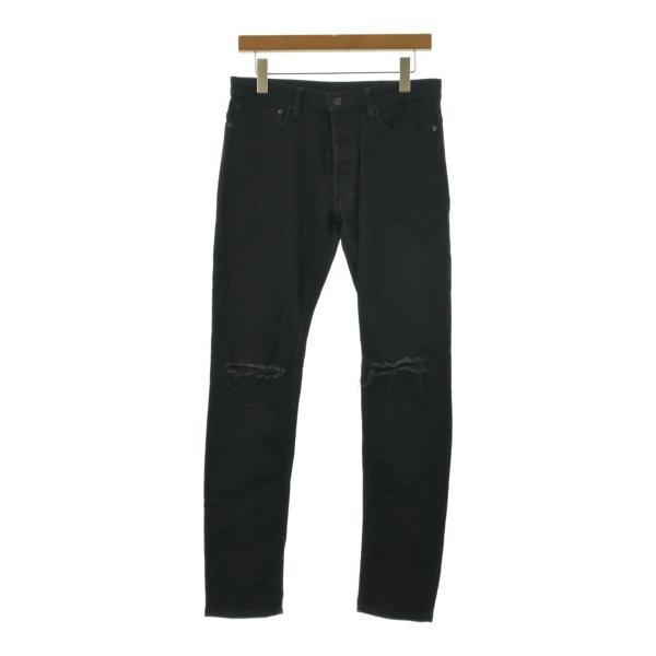 【ブランド】MINEDENIM (マインデニム)【タイプ】メンズ【商品番号】2200612462069r20251014【コンディション】ランク：B   詳細：スレあり【カラー】黒(デニム)【サイズ】7(S位)【実寸(cm)】ウエスト:78...