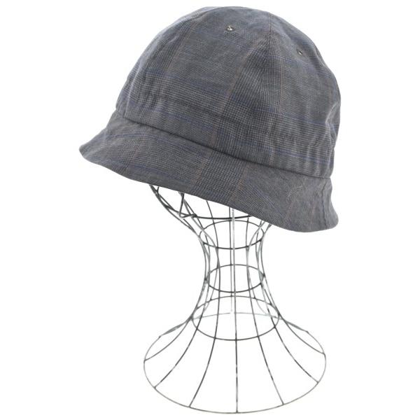 【ブランド】UN/unbient (アン／アンビエント)【タイプ】メンズ【商品番号】2200659730060r20260305【コンディション】ランク：B   【カラー】ダークグレー系x茶(チェック)【サイズ】-【実寸(cm)】頭まわり:...