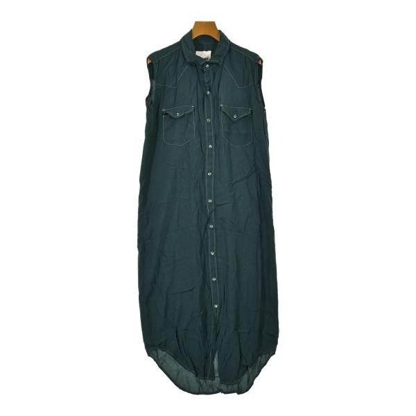 【ブランド】MYTHINKS (マイシンクス)【タイプ】レディース【商品番号】2200596250089r20251027【コンディション】ランク：B   詳細：全体スレあり【カラー】緑【サイズ】XS【実寸(cm)】身幅:47cm,肩幅:4...