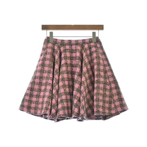 【ブランド】OBLI (オブリー)【タイプ】レディース【商品番号】2200655751045r20260213【コンディション】ランク：A   【カラー】ピンクx茶(チェック)【サイズ】F【実寸(cm)】ウエスト:61.5cm,ヒップ:90...