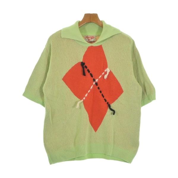 【ブランド】ANDERSSON BELL (アンダースンベル)【タイプ】メンズ【商品番号】2200651546041r20260203【コンディション】ランク：B   【カラー】黄緑【サイズ】L【実寸(cm)】身幅:57cm,肩幅:51cm...