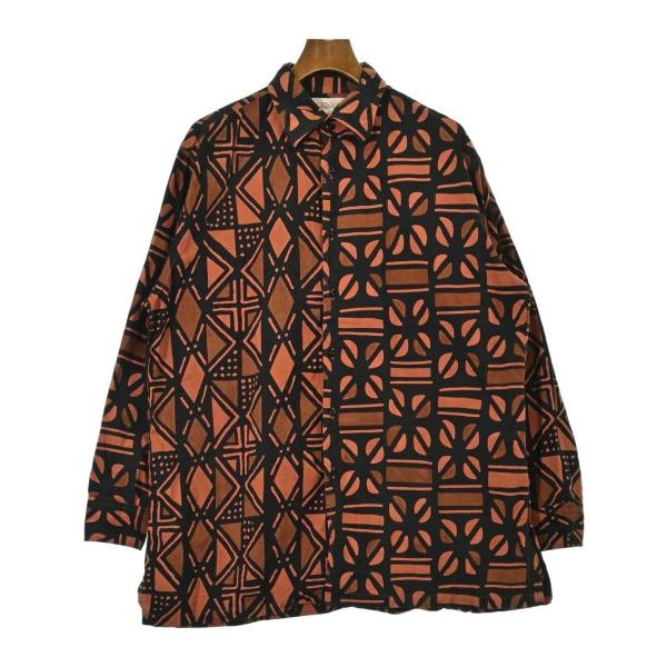 【ブランド】NICENESS (ナイスネス)【タイプ】メンズ【商品番号】2200628931016r20251125【コンディション】ランク：B   【カラー】オレンジx黒(総柄)【サイズ】M【実寸(cm)】身幅:61cm,裄丈:88cm,...