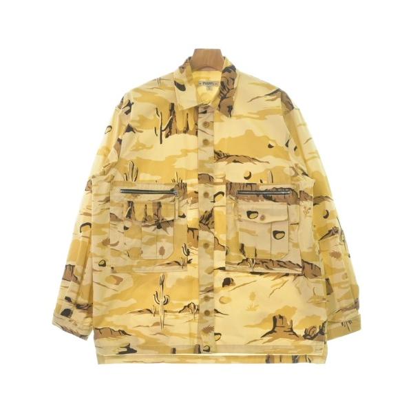 【タイプ】メンズ【商品番号】2200501762010r20241109【コンディション】ランク：B   【カラー】ベージュ系x茶系(総柄)【サイズ】M【実寸(cm)】身幅:61.5cm,肩幅:51cm,袖丈:57.5cm,着丈:76cm【...