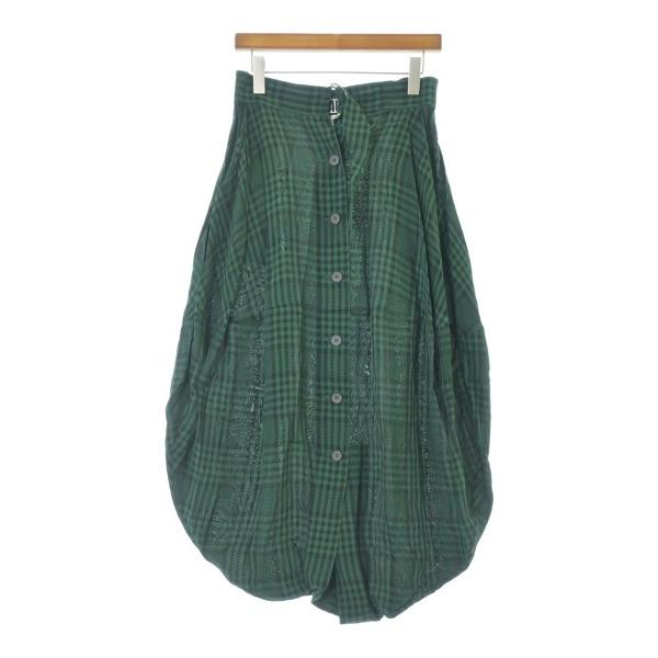 【ブランド】DAWEI (ダウェイ)【タイプ】レディース【商品番号】2200661741566r20260319【コンディション】ランク：A   【カラー】緑x黒(チェック)【サイズ】38(S位)【実寸(cm)】ウエスト:71cm,ヒップ:...