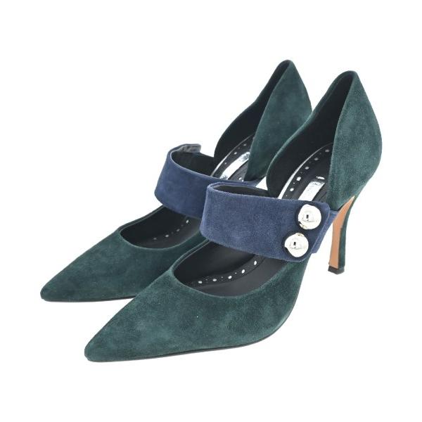 【ブランド】bantan parrish (バンタンパリッシュ)【タイプ】レディース【商品番号】2200553991031r20250506【コンディション】ランク：B   【カラー】深緑【サイズ】24.5cm【実寸(cm)】高さ:6.5c...