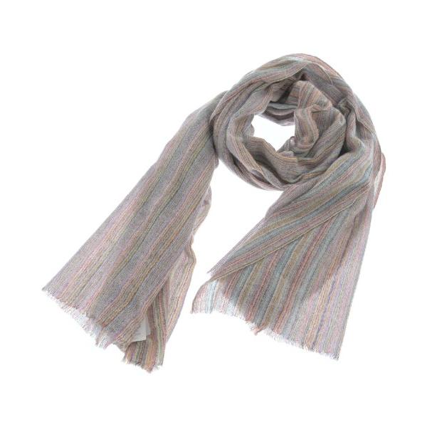 【タイプ】メンズ【商品番号】2200453706131r20240525【コンディション】ランク：A   【カラー】赤x青x黄等(ボーダー)【サイズ】-【実寸(cm)】全長:198cm,幅:91cm【付属品】袋 【素材】カシミヤ100% 【...