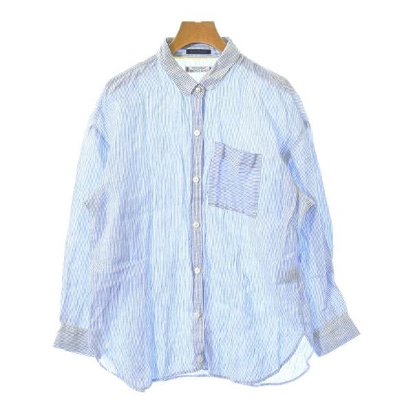 【ブランド】BLUE FRONCE (ブルーフォンセ)【タイプ】レディース【商品番号】2200620601054r20251106【コンディション】ランク：B   【カラー】青x白(ストライプ)【サイズ】38(M位)【実寸(cm)】身幅:5...