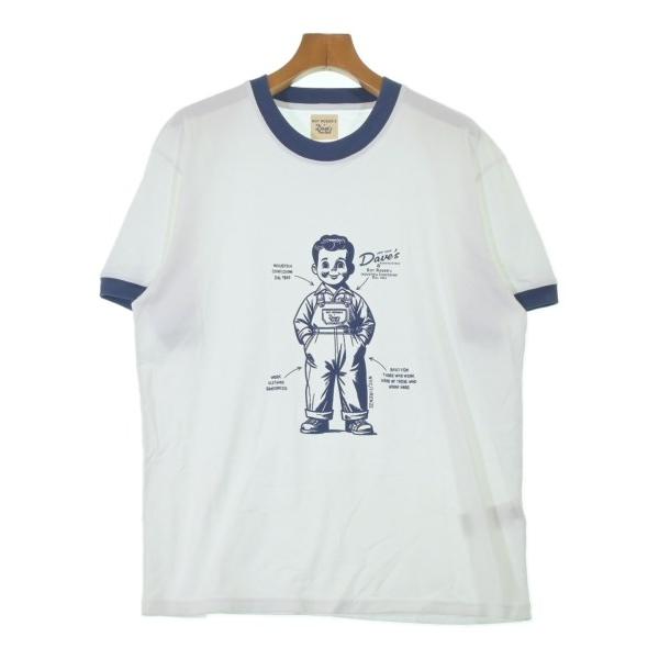 【ブランド】ROY ROGER'S (ロイロジャース)【タイプ】メンズ【商品番号】2200610460180r20251010【コンディション】ランク：B   【カラー】白x青【サイズ】L【実寸(cm)】身幅:52cm,肩幅:51cm,袖丈...