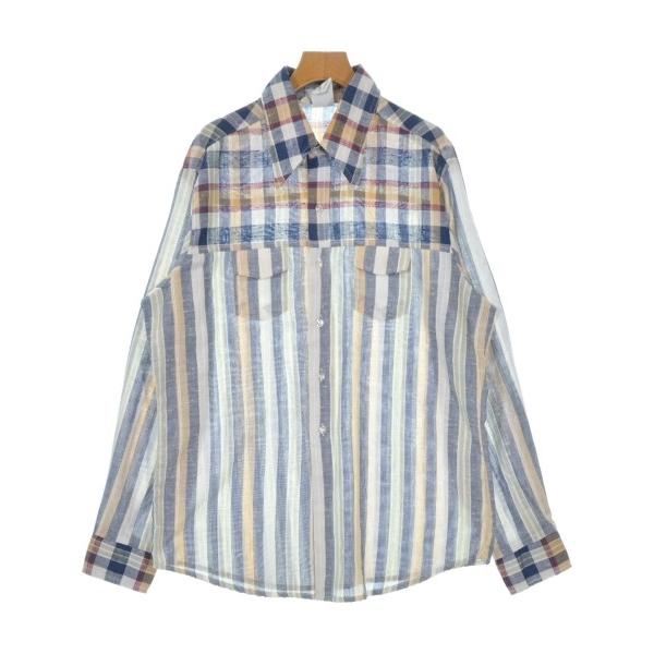 【ブランド】KENNINGTON (ケニントン)【タイプ】メンズ【商品番号】2200649217045r20260203【コンディション】ランク：B   【カラー】紺x白xベージュ等(チェック)【サイズ】XL【実寸(cm)】身幅:55.5c...