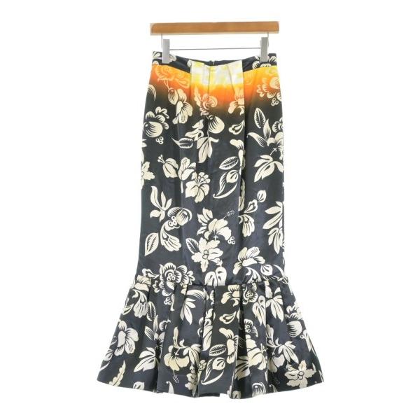 【ブランド】Meryll Rogge (メリルロッゲ)【タイプ】レディース【商品番号】2200594798019r20251018【コンディション】ランク：B   【カラー】黒xオレンジx黄等(総柄)【サイズ】-(M位)【実寸(cm)】ウエ...