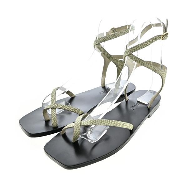 【タイプ】レディース【商品番号】2200478542233r20240908【コンディション】ランク：A   【カラー】黒x緑系【サイズ】EU36(22.5cm位)【実寸(cm)】ヒール:1.5cm,ソール裏(全長):24cm,ソール裏(幅...