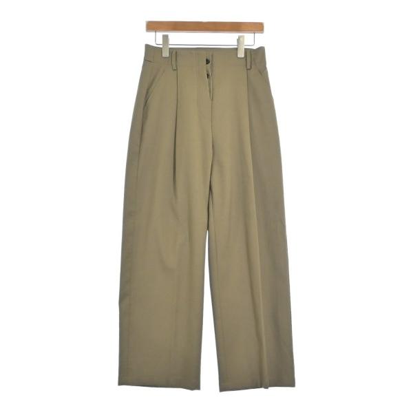 【ブランド】ok.soon (オクスン)【タイプ】レディース【商品番号】2200660071060r20260304【コンディション】ランク：B   詳細：所々毛玉、後左裾汚れあり【カラー】カーキ系【サイズ】1(S位)【実寸(cm)】ウエス...