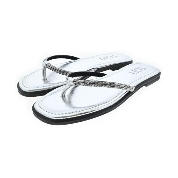 【ブランド】SOFI (ソフィー)【タイプ】レディース【商品番号】2200598171146r20251013【コンディション】ランク：B   【カラー】シルバーx黒【サイズ】EU36(22.5cm位)【実寸(cm)】ヒール:1.5cm,ソ...