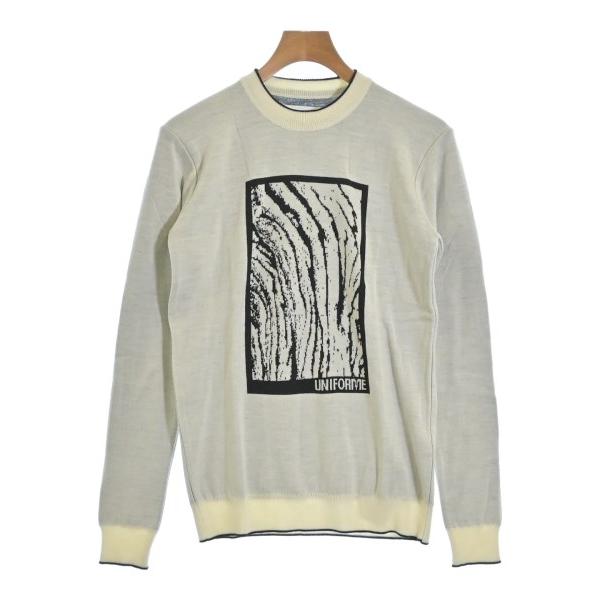 【ブランド】UNIFORME PARIS (ユニフォームパリ)【タイプ】メンズ【商品番号】2200677386546r20260424【コンディション】ランク：A   【カラー】アイボリーx黒【サイズ】S【実寸(cm)】身幅:42cm,肩幅...