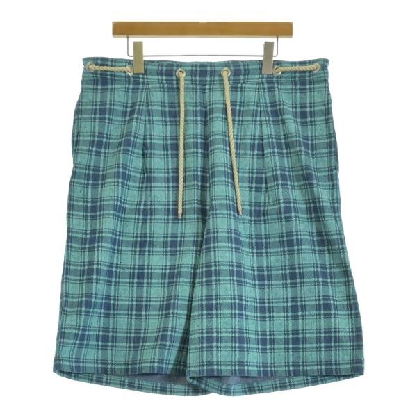 【ブランド】IOOOS THOUSANDS (サウザンズ)【タイプ】メンズ【商品番号】2200654816035r20260208【コンディション】ランク：B   【カラー】水色x紺(チェック)【サイズ】L【実寸(cm)】ウエスト:96cm...