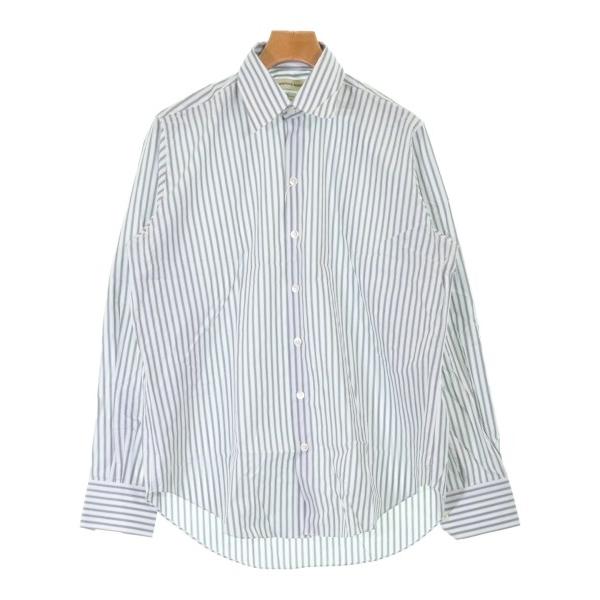 【ブランド】CAMISAS MANOLO (カミサスマノロ)【タイプ】メンズ【商品番号】2200655660064r20260224【コンディション】ランク：新品同様   【カラー】白xグレー(ストライプ)【サイズ】46(M位)【実寸(cm...