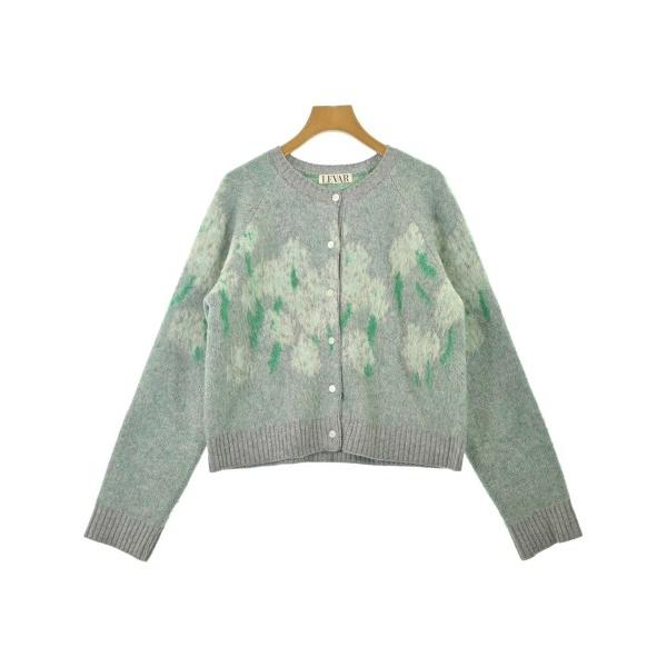 【ブランド】LEVER (レバー)【タイプ】レディース【商品番号】2200656611027r20260302【コンディション】ランク：B   【カラー】グレーx緑x白【サイズ】F【実寸(cm)】身幅:50cm,裄丈:83cm,着丈:49c...