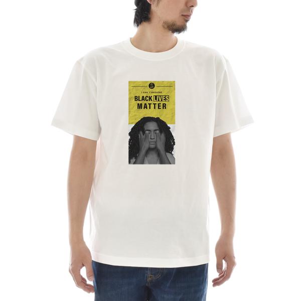 【メール便対応（OK）】ジャストよりメッセージTシャツ「BLACK LIVES MATER Tシャツ」     アメリカで黒人男性が白人の警察官に殺害された事件を受け、全米に広がった抗議デモ「BLACK LIVES MATER」。そこで人々...