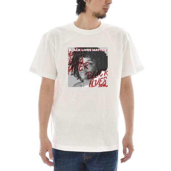 【メール便対応（OK）】ジャストよりメッセージTシャツ「BLACK LIVES MATER Tシャツ」     アメリカで黒人男性が白人の警察官に殺害された事件を受け、全米に広がった抗議デモ「BLACK LIVES MATER」。そこで人々...