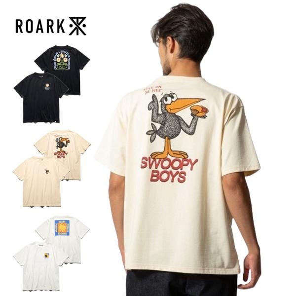 【メール便対応（OK）】旅を纏う、高機能Tシャツ。ROARKの世界観を纏い、次の冒険へ。【ブランド】ROARK REVIVAL / ロアーク リバイバル【モデル名】RUCKSACK RAMBLERS（ブラック）、SWOOPY BOYS（ナチ...