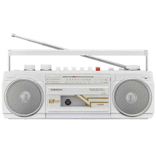 機能は今どき、デザインは80年代へタイムスリップ「俺たちの青春ラジカセ」●2ヘッド　ステレオ再生／録音 カセット搭載再生／録音 時にテープの最後になると自動的に停止する「セミオートストップメカ」を採用しました。●AM／FMワイドバンドラジオ...