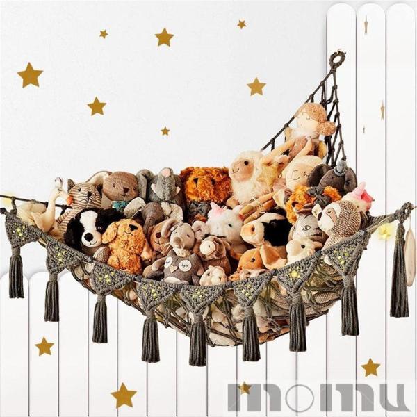 商品名:ぬいぐるみ収納 おもちゃ ハンモック 収納ネット コーナーネット 収納ハンモック吊り下げ式 おもちゃ収納 多用途 子供部屋 室内 片付け 省スペース                             商品説明:おもちゃ収納 ハ...