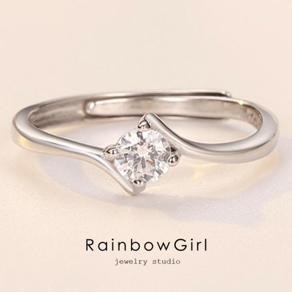 【商品詳細】・サイズ：フリーサイズ（切れ目があり、指のサイズに合わせて調整可能）　　　　　調整範囲約10号~15号・素材：石…CZ(キュービックジルコニア)　　　   地金…シルバー925 プラチナコーティング・石：直径約5mm*1+1mm...