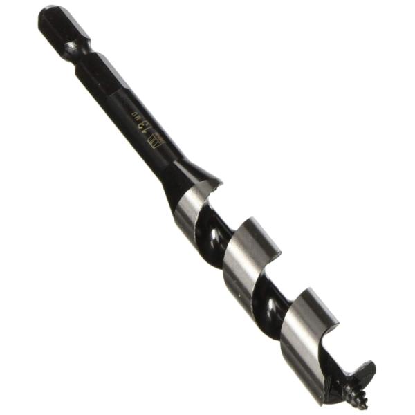 【商品概要】商品サイズ（約）：縦120×横13×奥行13mm。商品重量（約）：44g。軸：普通鋼。刃：普通鋼。6.35mm六角軸。【商品説明】説明商品の説明適用材一般木材特長ドリル先端が先ネジ(誘導ネジ)タイプ(A型)で、回転力によりネジが...