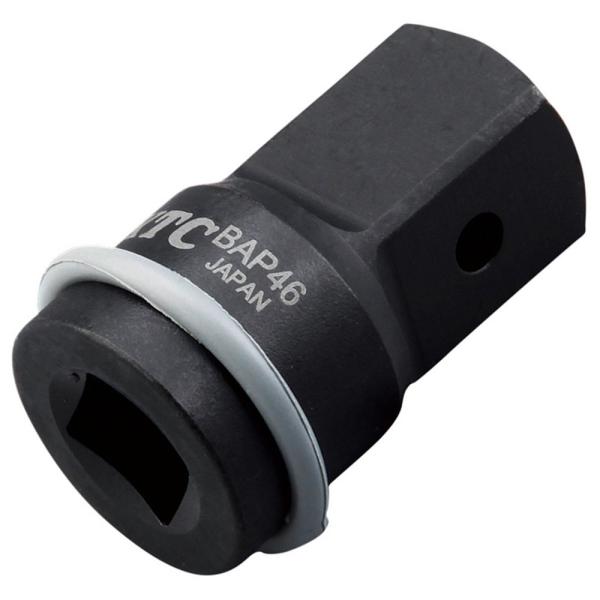 【商品概要】差込角：12.7SQ.→19.0SQ.。。ピン・リング付。。差込口径：Nパワーフィット。。特殊工具鋼。【商品説明】説明【特長】●AMBACシステム採用で、使用時のピン飛び出しを防止します。●新型リングの採用により、ピン・リングの...