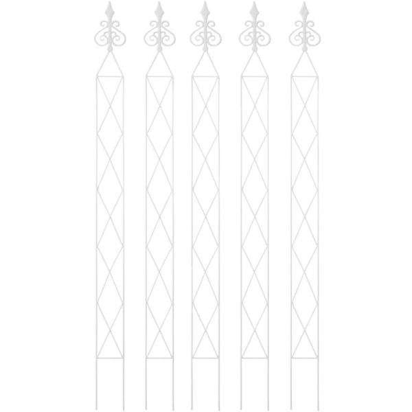 【商品概要】重量:約1.82kg詳細:完成品・5本セットカラー:アジュール(ホワイト)材質:スチール(パウダーコーティング)シンプル・エレガントな、花を美しく魅せるデザインです。様々な植物の魅力を引き出す気品あるホワイトは、どんな花も引き立...