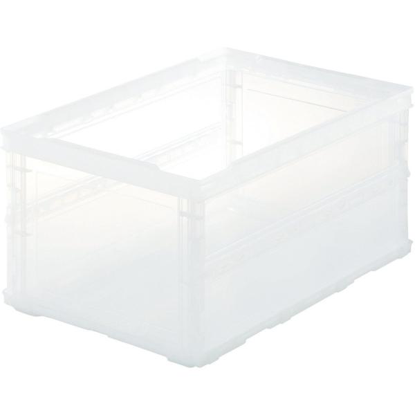 【 ご注意：ご購入後の当店からのメールを必ずご確認ください 】【商品概要】容量(L):43.9色:透明外形寸法(mm)間口×奥行×高さ:530×366×272有効内寸(mm)間口×奥行×高さ:493×335×258折りたたみ高さ(mm):5...