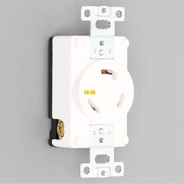 【商品概要】定格:接地形・2P・125V・NEMA L5-30色:白適用製品(プラグ):3312N-L5・3312R-5L適用製品(プレート):1161N・1161A・161S・161A【商品説明】説明【特長】●壁面内などに設置されているボ...