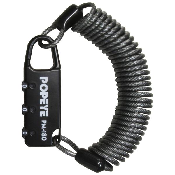 【 ご注意：ご購入後の当店からのメールを必ずご確認ください 】【商品概要】原産国:中国サイズ:全長1800mm、ワイヤー直径φ2.4mm施錠方法:3連ダイヤル式番号設定変更可能※掲載商品の仕様、ロゴ等のデザインは改良のため、変更される場合が...