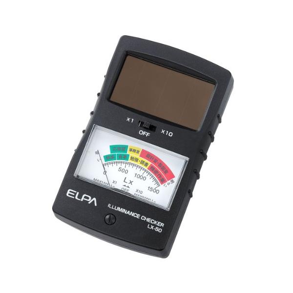 【商品概要】サイズ:W0.6XH10XD2.75cm(突起部含まず)質量:約73g本体材質:ABS樹脂定格電圧:電源不要(ソーラーパネルによる発電で駆動)測定照度範囲:・X1レンジ:0~約1,500lx(±20%) ・X10レンジ:0~約5...