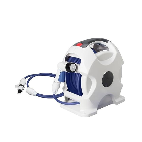 【商品概要】用途:一般家庭での屋外散水用使用可能水圧:0.7MPａ耐熱温度:60℃サイズ(WxDxH mm):213×340×330mm材質:原料樹脂/ポリプロピレン、ポリアセタール、ABS樹脂、金属材料/ステンレス、ホース/塩化ビニル樹脂...