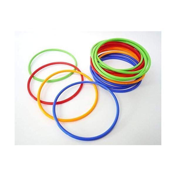 【商品概要】本体サイズ：外径135ｍｍ・内径125ｍｍ【商品説明】素材：プラスティック 本体色：赤、青、緑、黄色の4色アソート（色指定不可）【商品詳細】ブランド：オオイシ商品種別：縁日用品商品名：オオイシ 輪投げの輪(20本入り)プラスチッ...