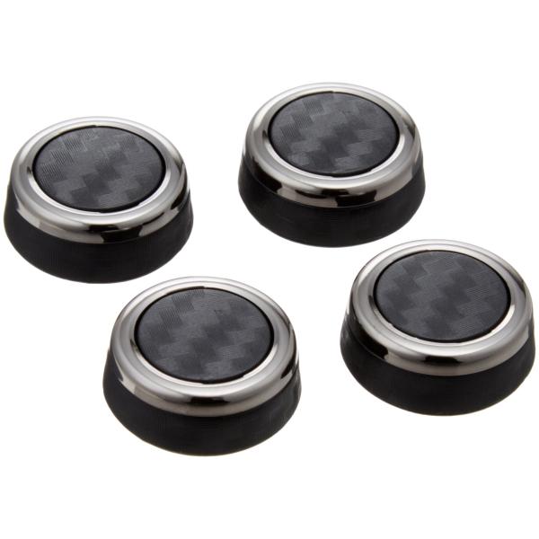 【商品概要】生産国:中国●標準のナンバーボルトに貼り付けるだけで簡単にドレスアップできます●カーボンルック＆メッキがラグジュアリースポーツを演出●ボルトのイタズラ予防や汚れ防止に●軽自動車対応の4個セット（普通・小型乗用車に使用する場合は1...