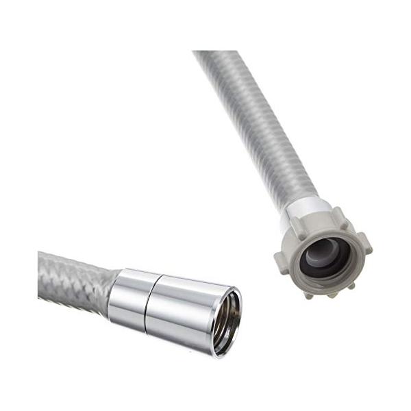 【商品概要】閲覧環境によっては実際のカラーと多少異なる場合があります。お客様のイメージとの相違による返品はお断りしておりますので予めご了承ください。メタル調シルバーホース(樹脂製ホース):1.5m【商品説明】説明【対象商品・品番等】BF-6...