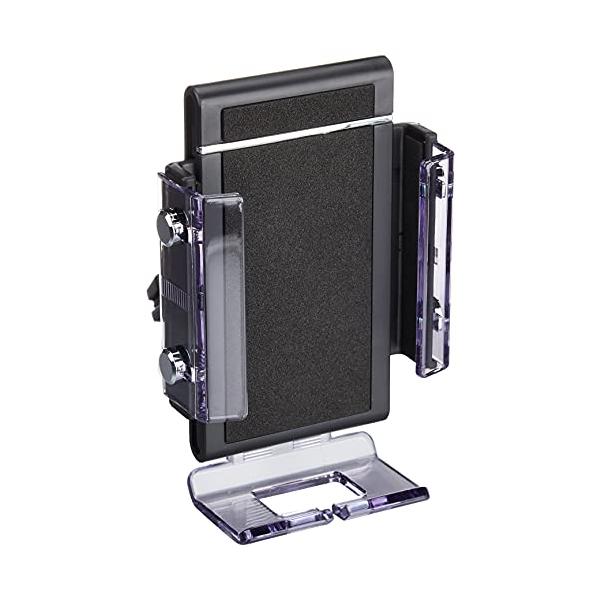 【商品概要】生産国:中国大きな手帳型ケースからスリムケースまで幅広く収納できるホルダーです。ホルダー上部から差し込むだけでホールドできます。画面表示を邪魔しないクリアパーツです。背面のボールジョイントで自在な角度調節ができます。挟むだけで簡...