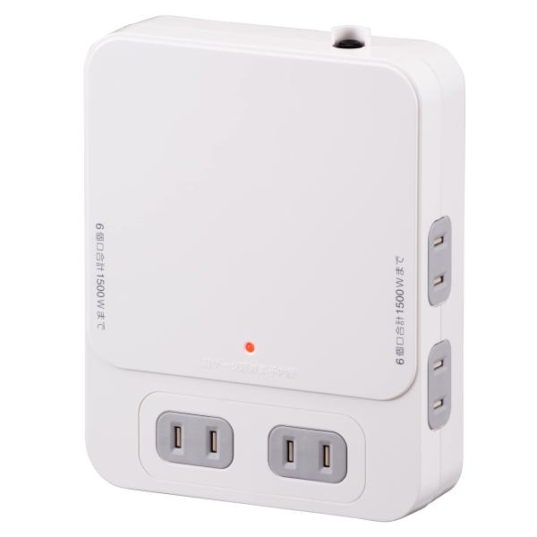 【商品概要】コンセント:6個口15A 125V 1500W以下本体材質:難燃性ABS本体質量:(約)327g本体寸法:(約)幅120×高さ155×奥行34mm(プラグ含まず)【商品説明】【商品詳細】ブランド：オーム(OHM)商品種別：パソコ...