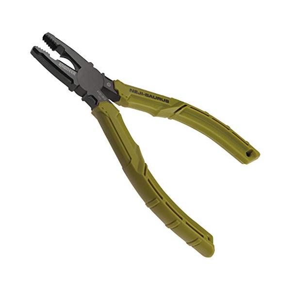 【商品概要】ミリタリー仕様、カスタムモデルのネジザウルス。潰れたネジ、錆びたネジ、固着したネジ、特殊なネジ等を、ガブっとつかんで回します！ギア歯で極薄板もしっかり掴めます。金属本体貫通の落下防止穴で強度アップ。光の反射と錆びを抑える黒染めコ...