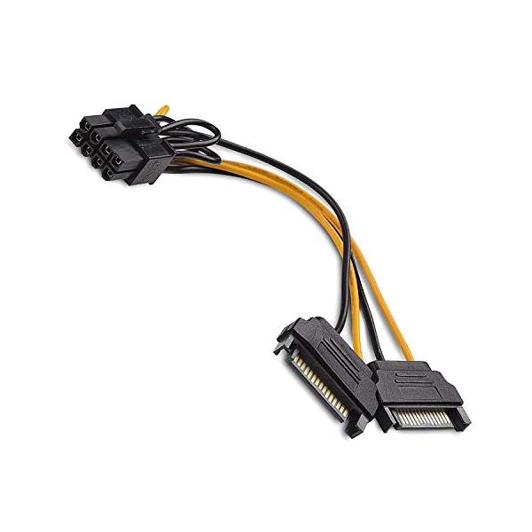 【商品概要】PCI EXPRESS POWER CABLEアダプターは、8ピンPCIe接続のPCIeビデオカードを2つの予備のSATA電源接続のある電源に接続します。PSU UPGRADE SAVER電源ケーブルは、GPU電源用のPCIe接...