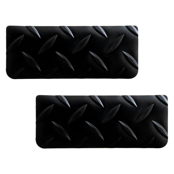 【商品概要】ドアノブの奥や下に付いてしまうツメ傷を予防塩ビシートに施した縞鋼板柄が頑丈さを演出、信頼の日本製本体サイズ：約H5.5×W12.3×D0.1cm形状カラー：長円形 ブラック入数：2枚 ／ 材質：塩化ビニル【商品説明】【商品詳細】...