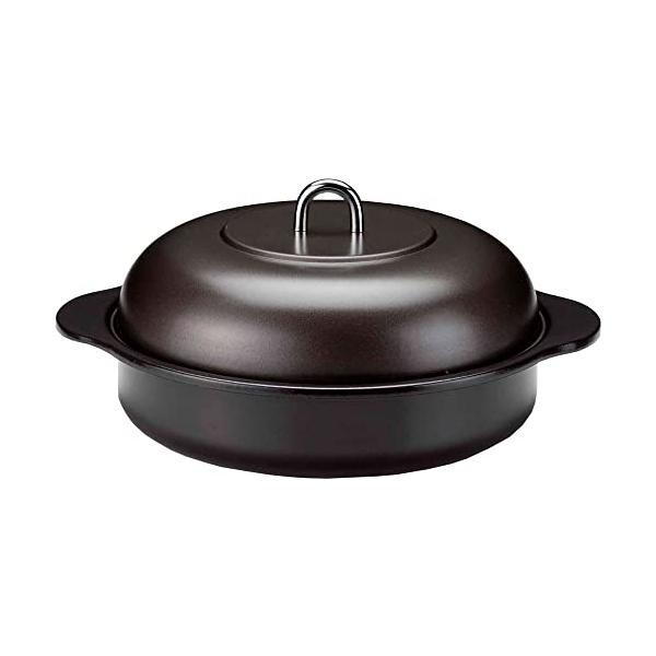 【商品概要】サイズ(約):31.0×26.8×13.5cm本体重量(約):2300g素材・材質:本体/ほうろう用鋼板、表面加工/ほうろう加工、フタ/鉄、表面加工/フッ素樹脂加工、ツマミ/鉄、表面加工/クロムめっき加工生産国:インドネシア対応...